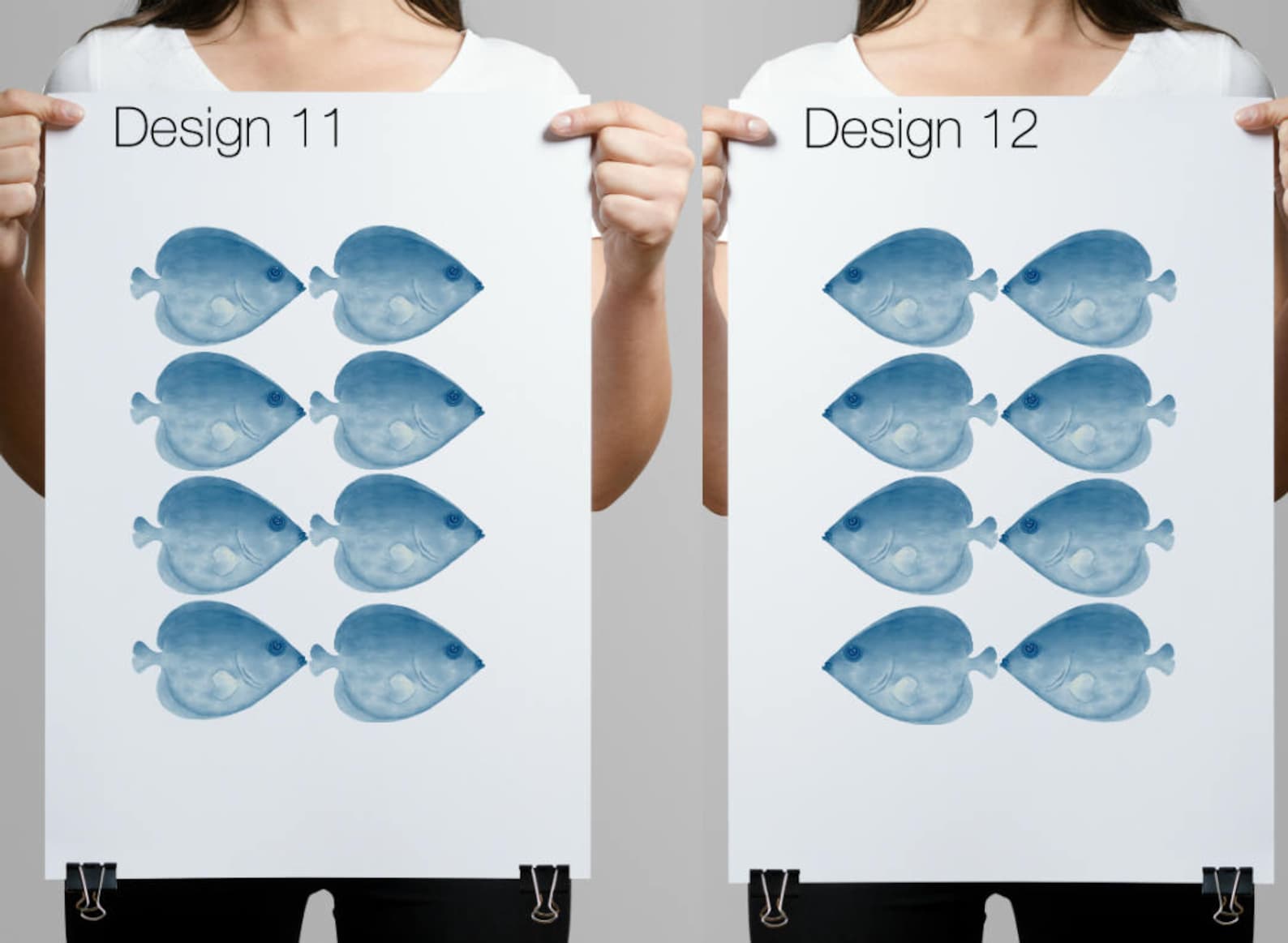 Blue Denim Fish Wall Decals Bathroom Decor Home Décor - Etsy