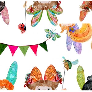 Funny Fairies Decals, Peeping Fairies 9-set, Reusable Window Decals ...