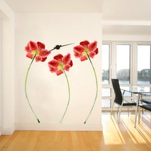 Wall Decal Large Flower, Floral Wall Decor, Tropical Flower Door Decal ...