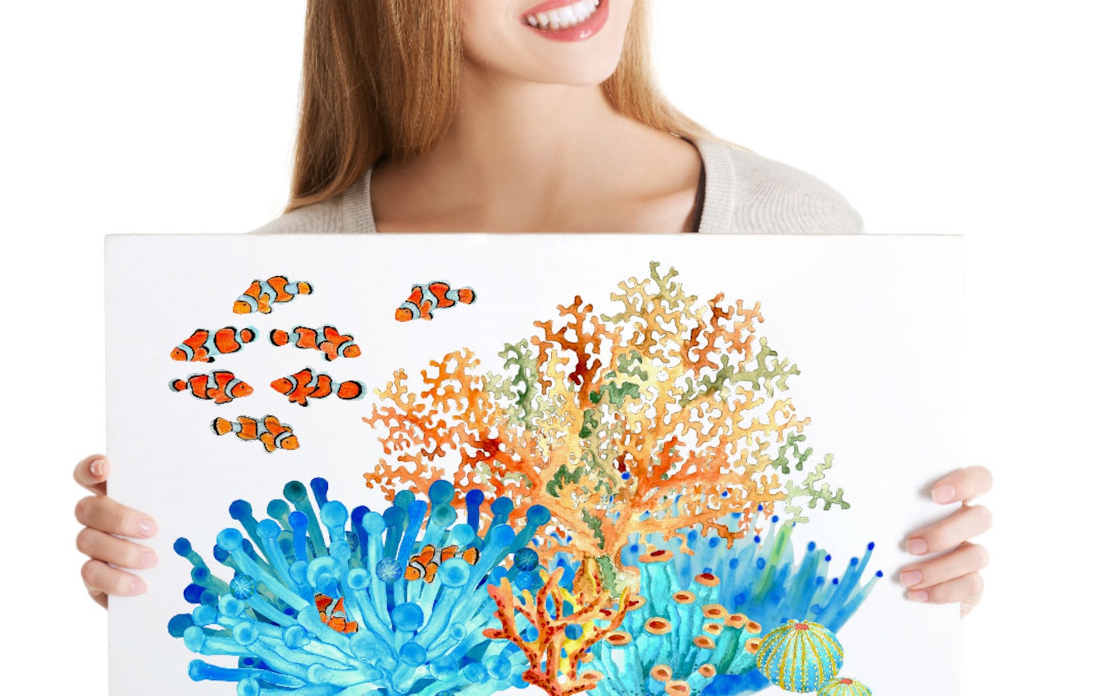 Coral Reef Wall Decal Anemone Wall Decal Bathroom Decals | Etsy