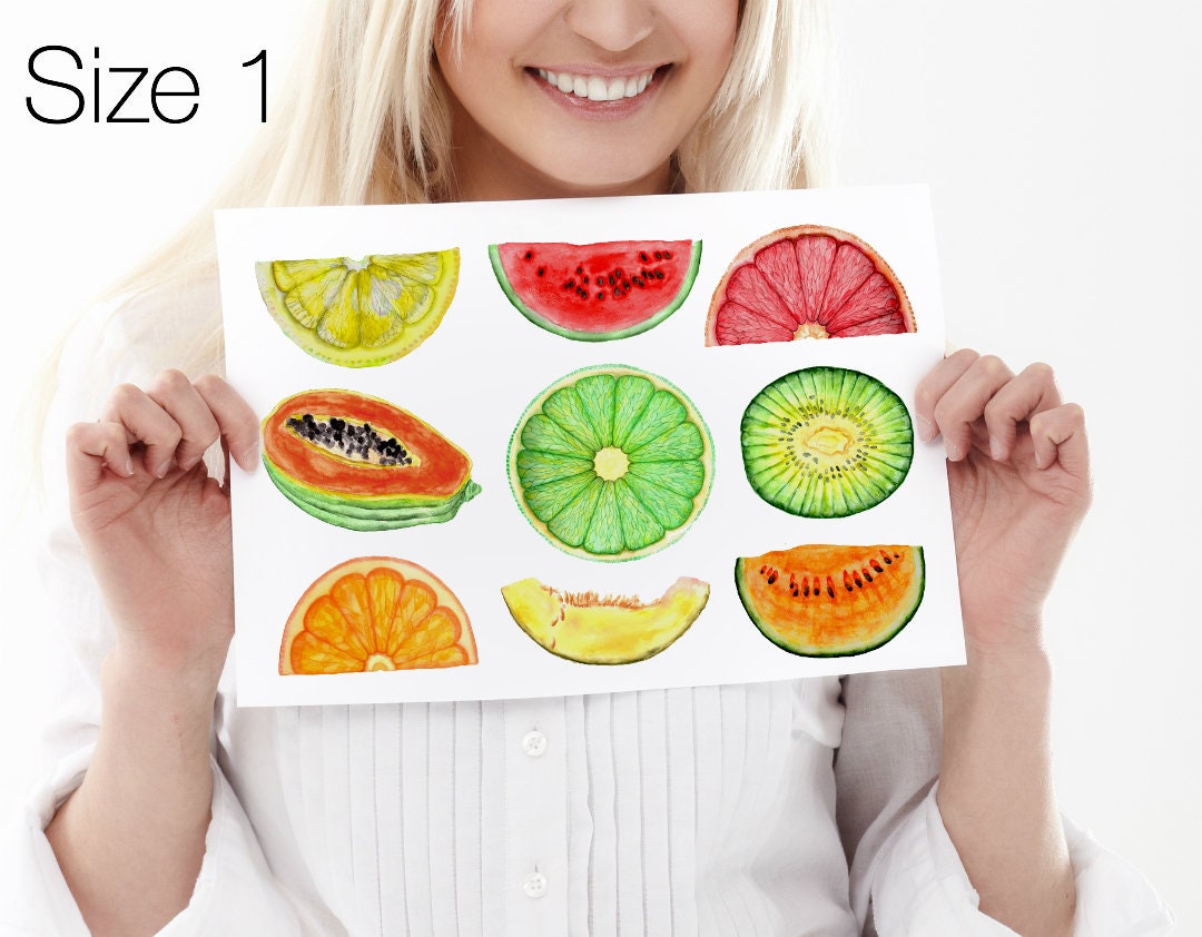 Wall Decals Fruits 9-set Removable Fruit Stickers for Walls - Etsy
