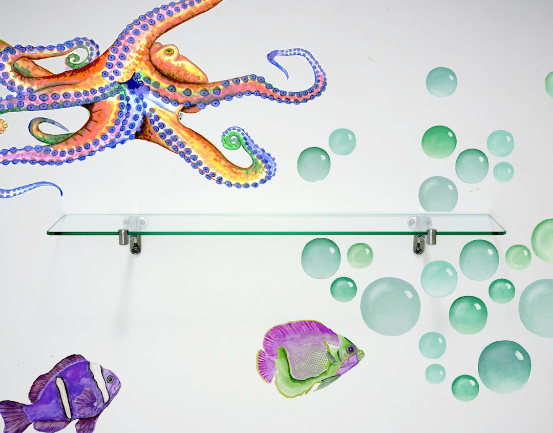 Octopus Wall Decal Nautical Decals for Tiles Walls | Etsy