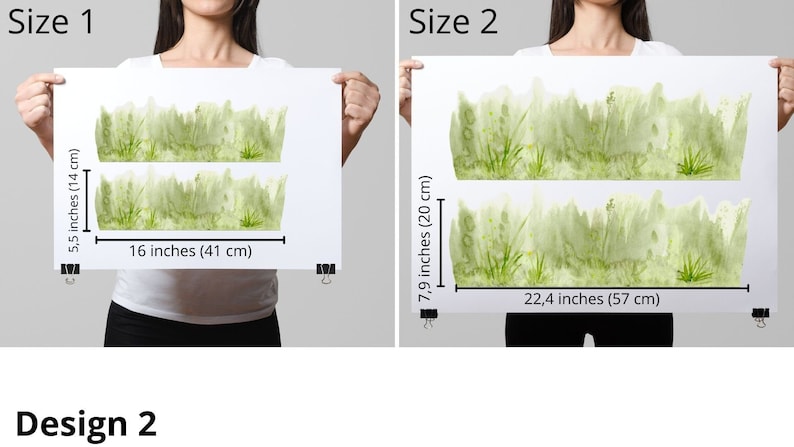 Grass Border Watercolor Wall Decal, Fresh & Functional Decals for Walls ...