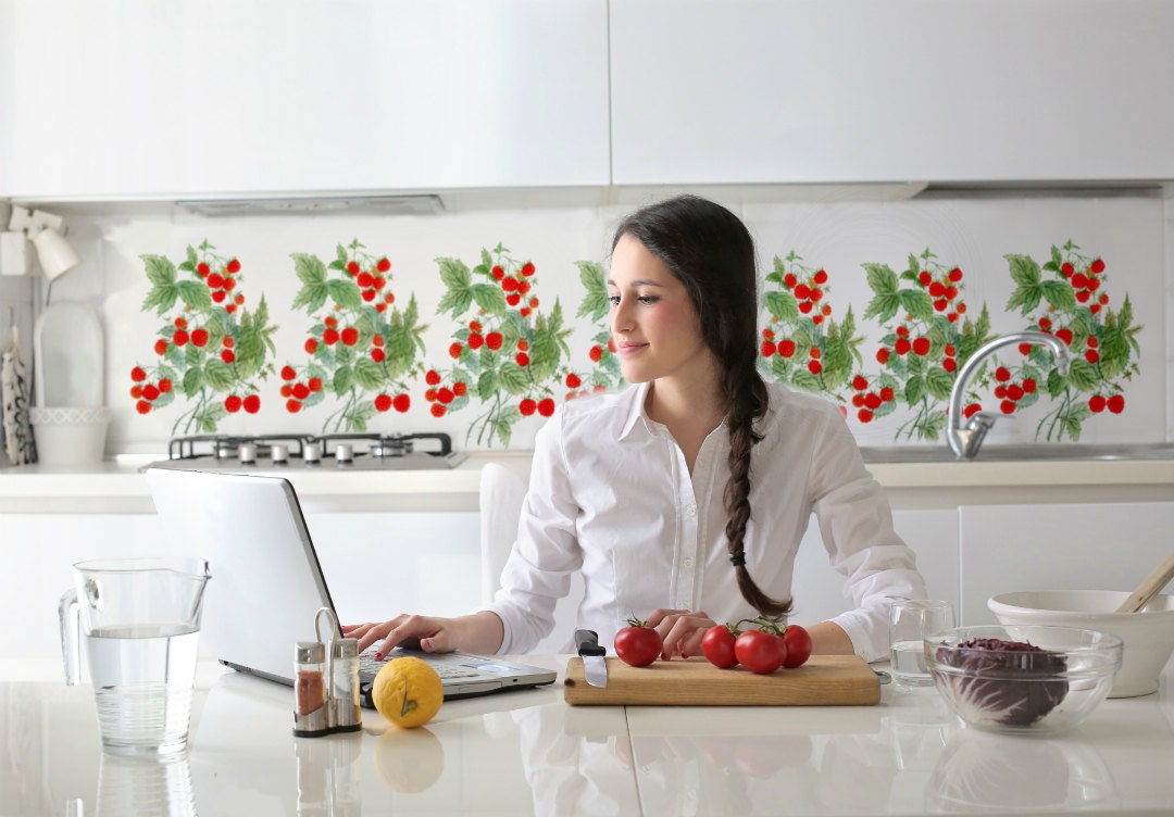 Wall Decal Raspberry Bush Home Décor Furniture Decals - Etsy