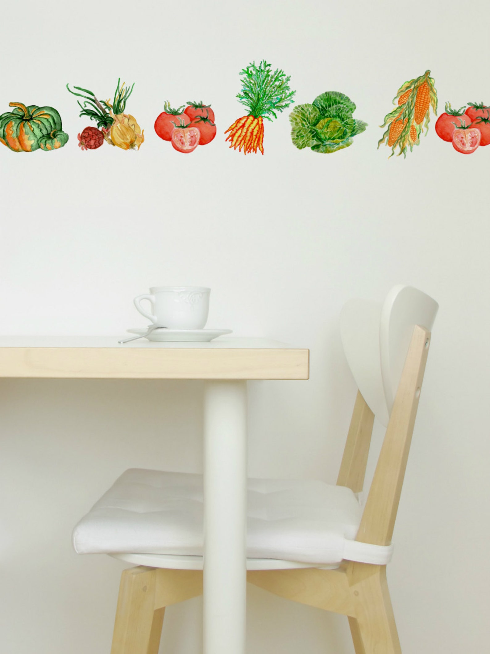 Wall Decals Vegetables 7-set Back Splash Decals for Kitchen | Etsy