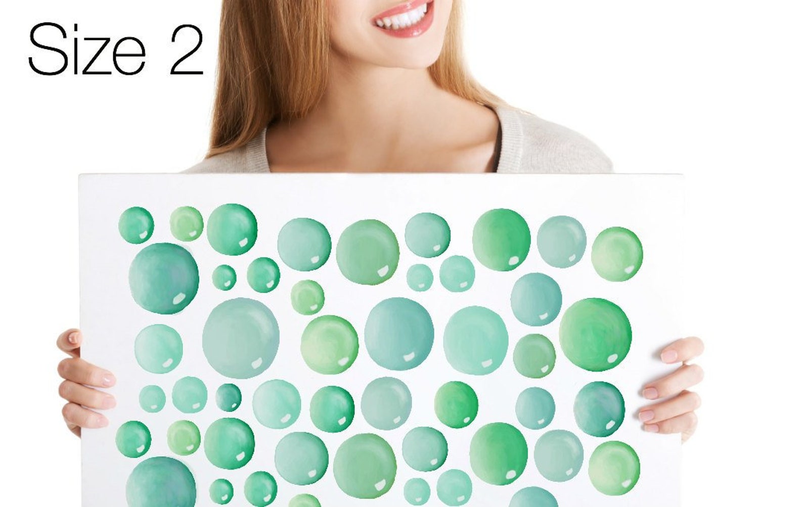 Bubbles Wall Decals 55-set Green Bathroom Decals for Walls - Etsy