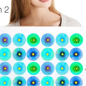 Glass Decals Happy Watercolor Dots in Blue, Bathroom Decor, Decals for ...