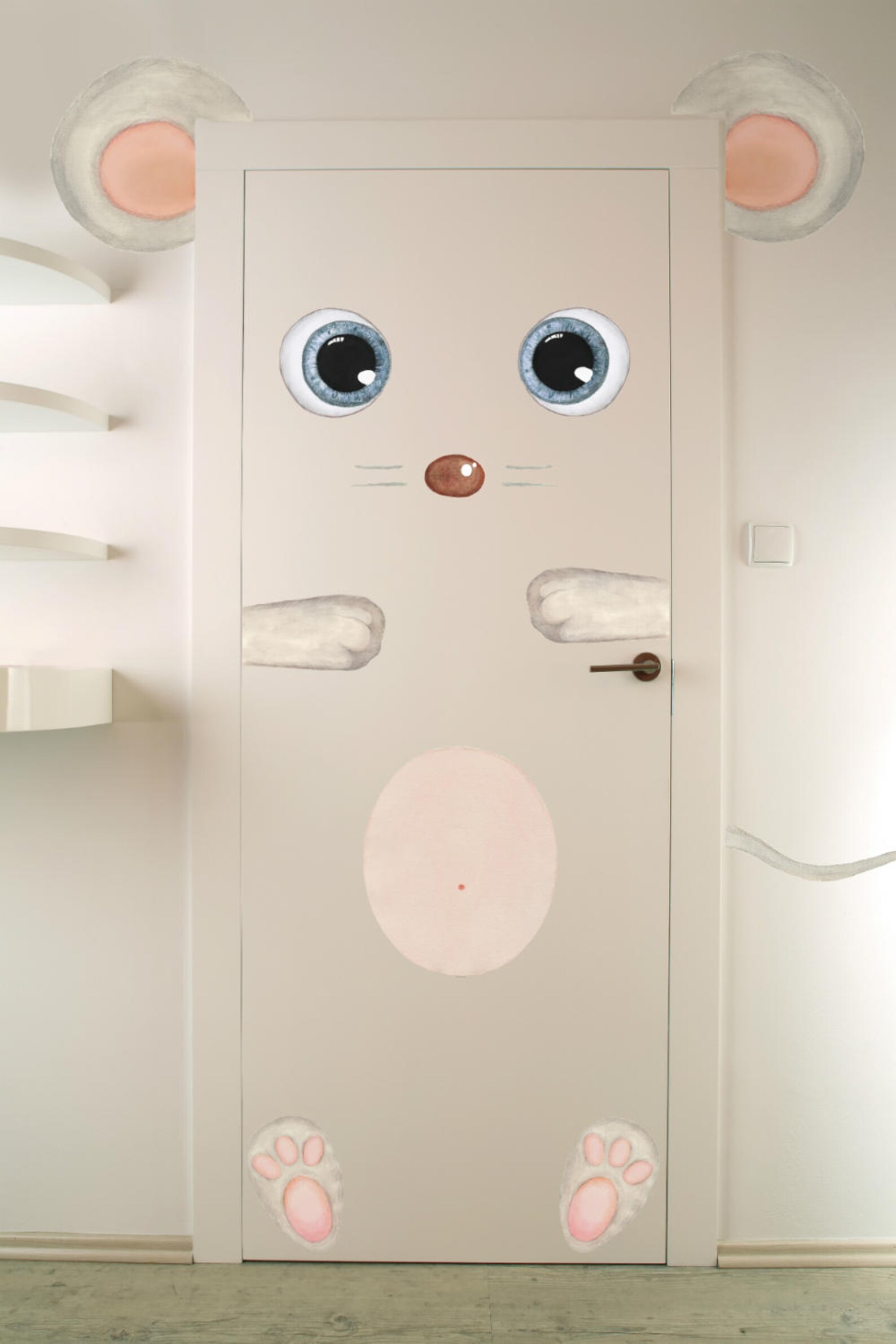 Door Decal Mouse Pip Nursery Décor Door Stickers Decal for | Etsy