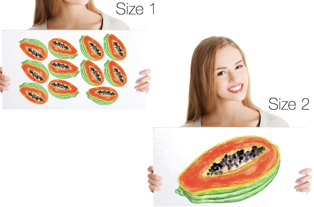 Papaya Wall Decals, Removable Papaya Stickers for Walls, Tiles ...