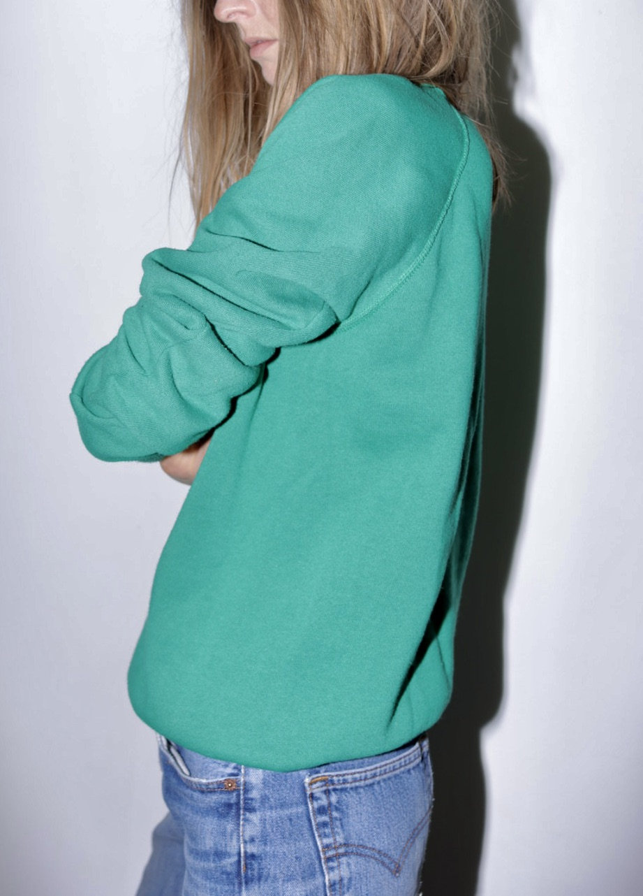 Vintage Soft Emerald Green Sweatshirt 1980s - Etsy