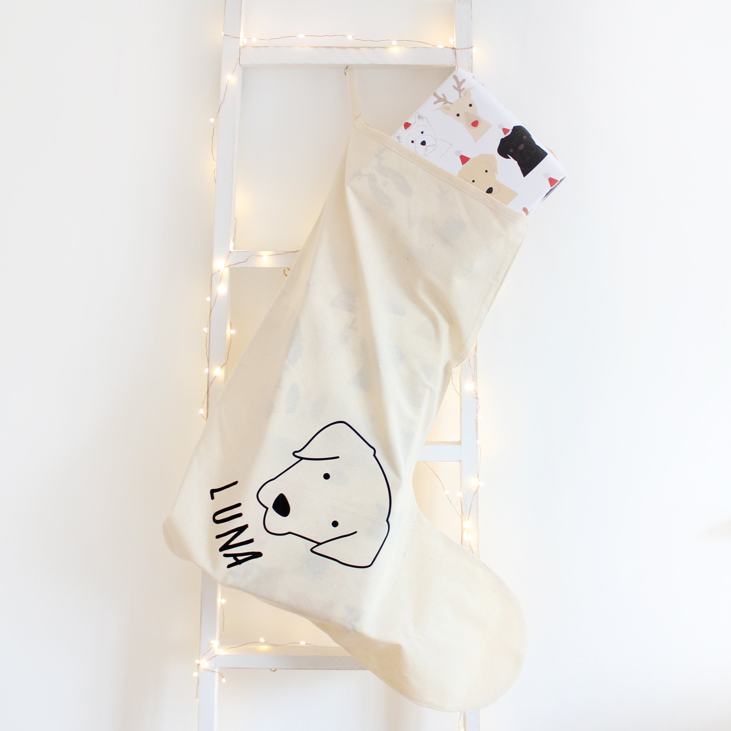 Personalised Dog Christmas Stocking - Etsy UK