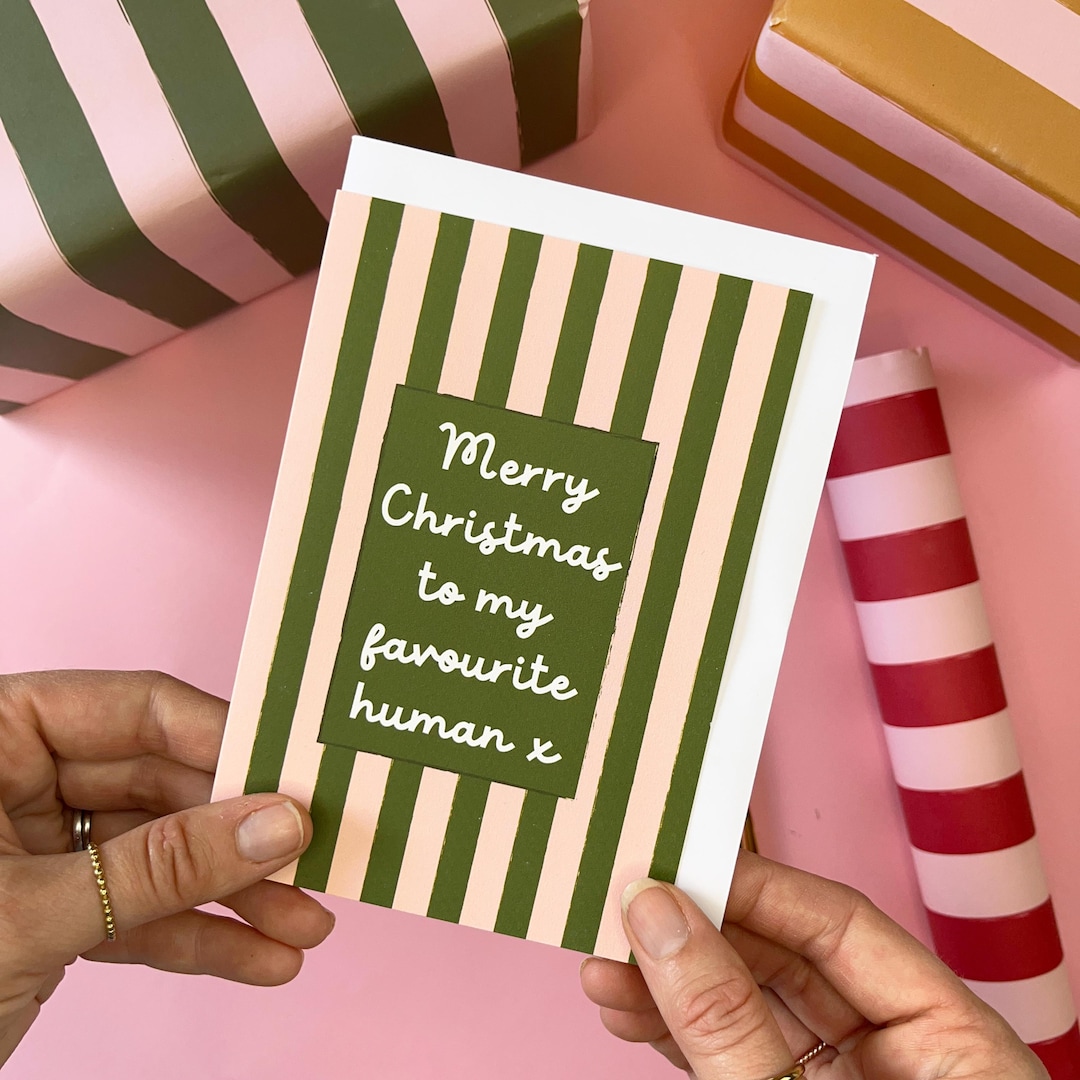Favourite Human Christmas Wordy Card - Etsy