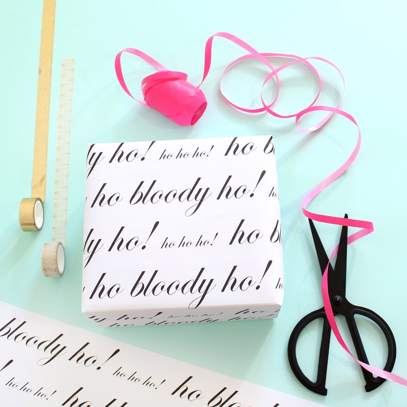 Ho Bloody Ho Wrapping Paper / Christmas Wrapping Paper / - Etsy