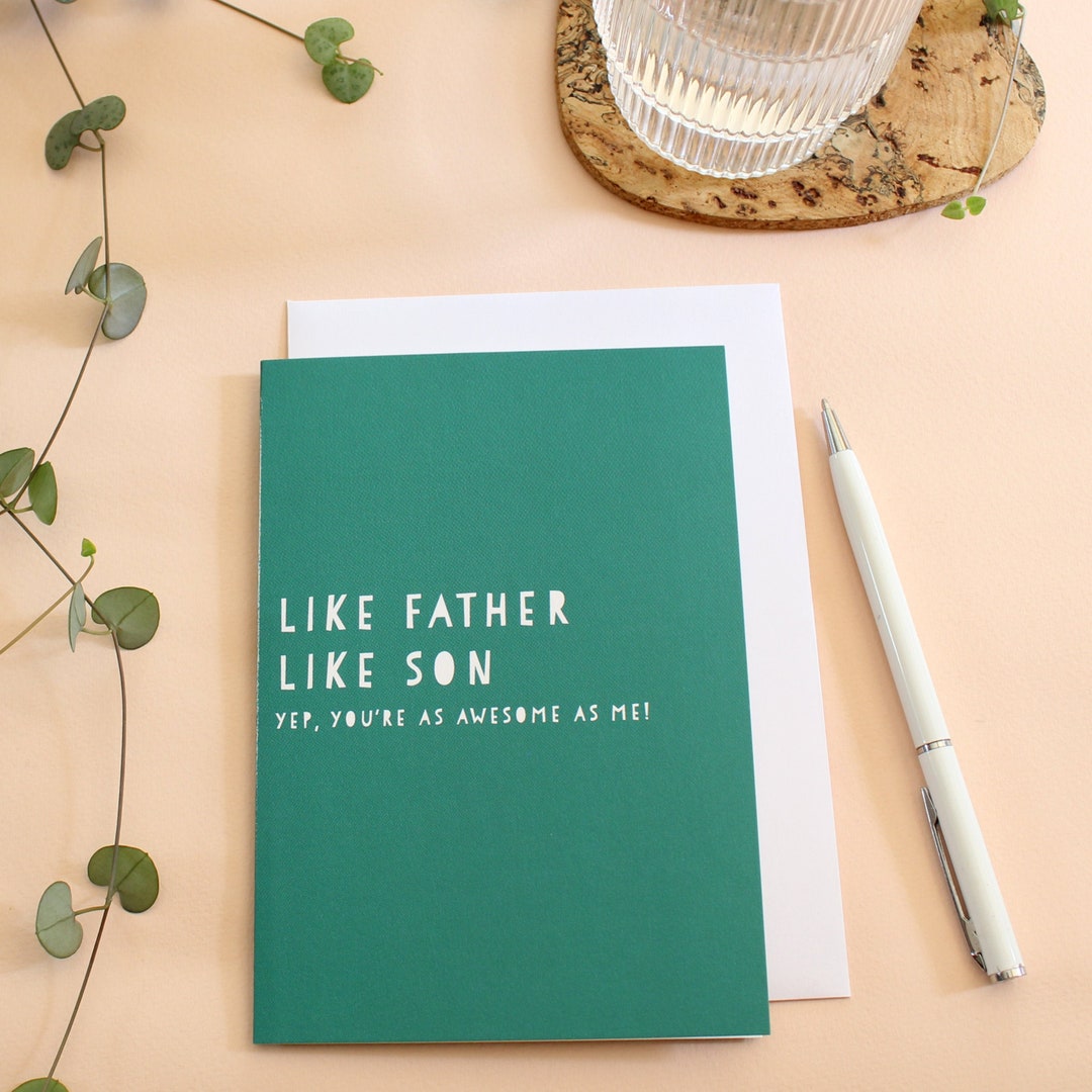 Funny Like Father Like Son Wordy Card: for Dad - Etsy
