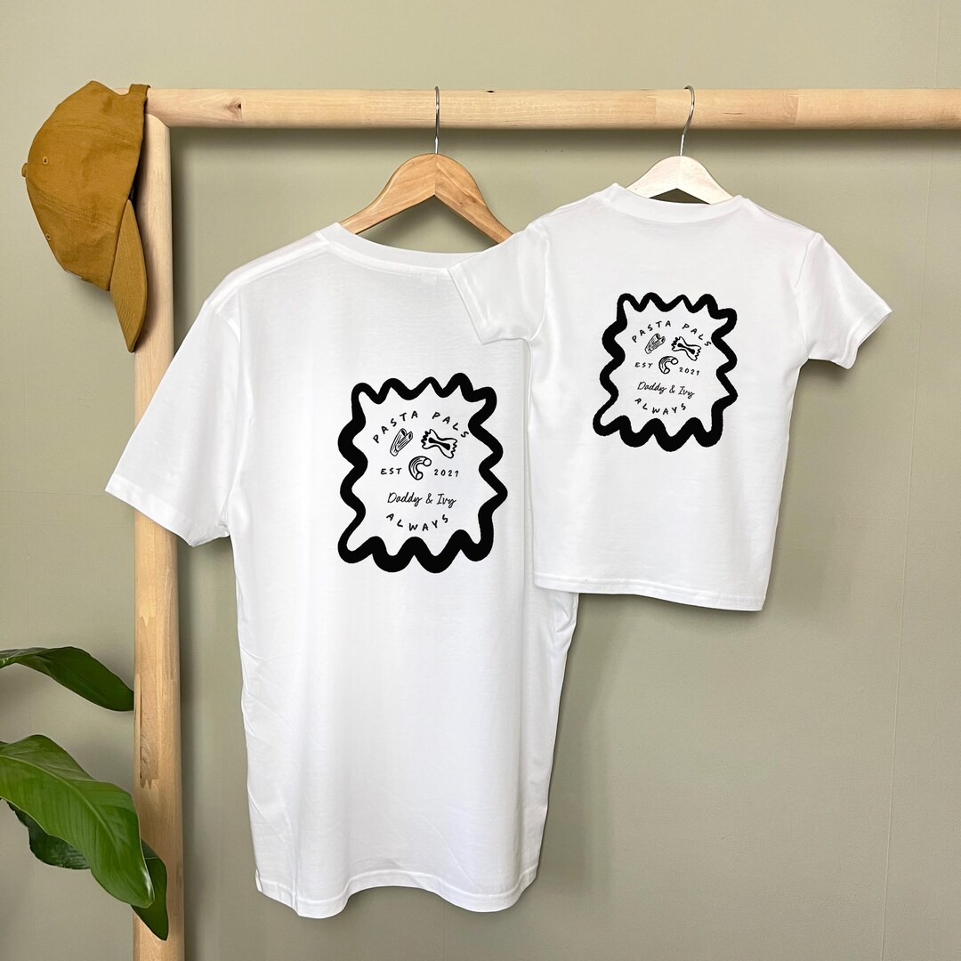 Personalised Pasta Pals T-shirt Set: Father's Day Matching Shirts - Etsy