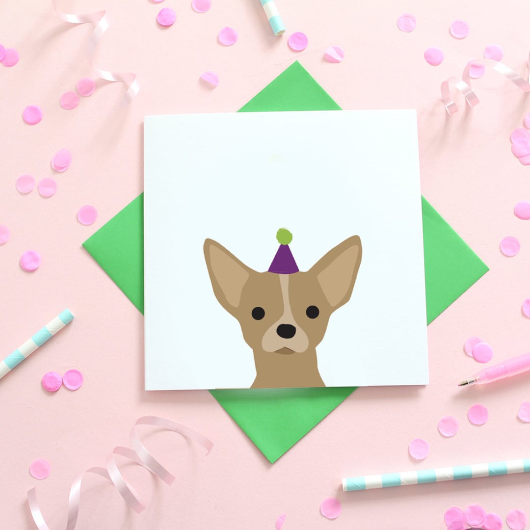 Chihuahua Birthday Dog Card - Etsy