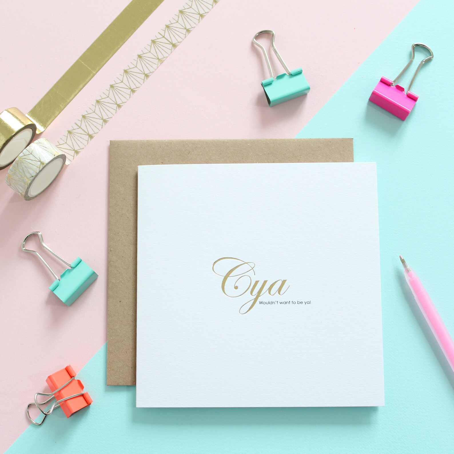 Cya Leaving Card / Gold Foil / Funny Leaving Card / Funny Retirement ...