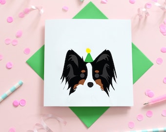 Papillon Dog Birthday Card - Etsy