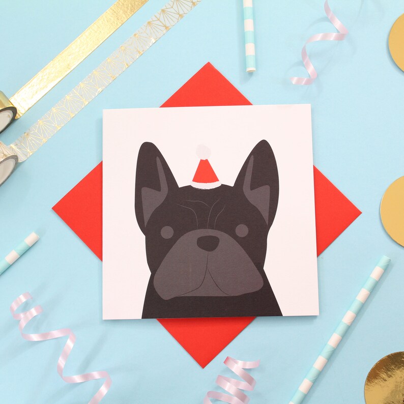 Christmas French Bulldog Card | Etsy