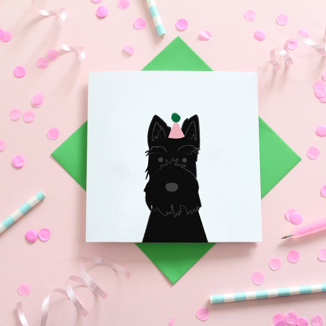 Scottie Dog Birthday Card - Etsy