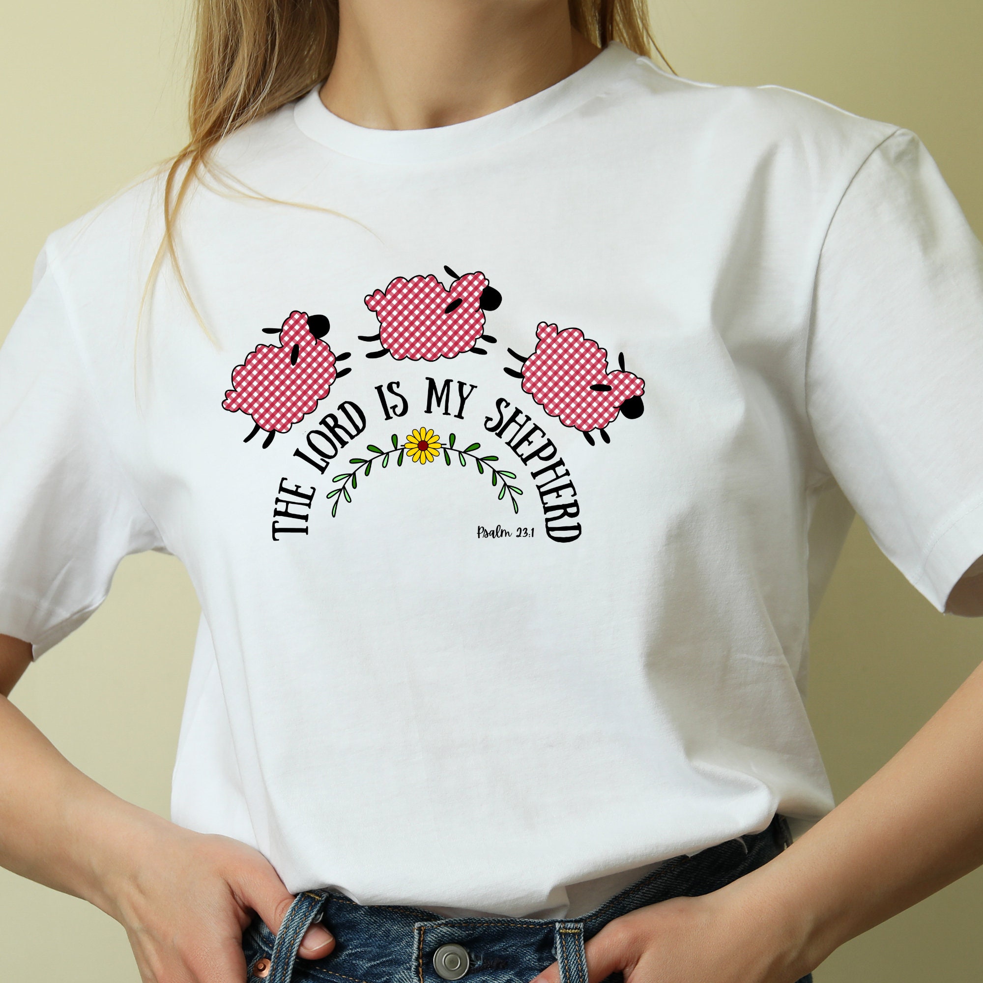 Lord's Prayer PNG, the Lord is My Shepherd in Red Country Gingham ...