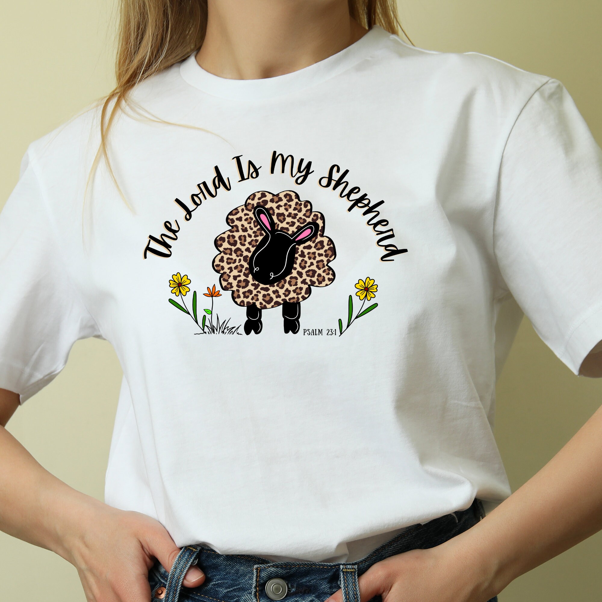 The Lord is My Shepherd Png, Easter Sublimation Png, Lord's Prayer ...