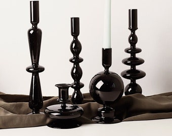 Black Candlestick | Etsy