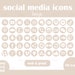 Beige Social Media Icons - Web and Print Ready - JPG, PNG, SVG - Etsy