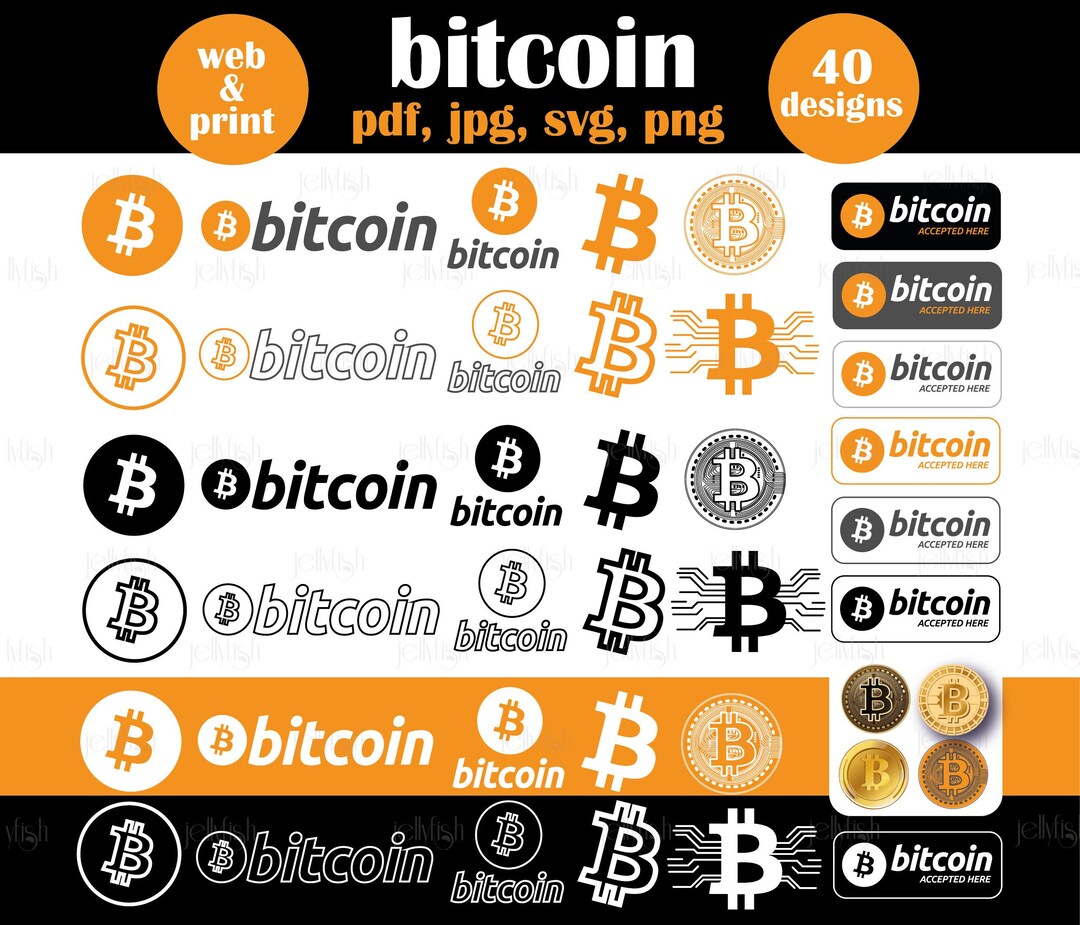 40 Bitcoin Logo Icons Jpg, Png, Svg, Vector Pdf Web and Print Ready - Etsy