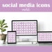 Violet/purple Social Media Icons - Web and Print Ready - JPG, PNG, SVG ...