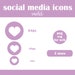 Violet/purple Social Media Icons - Web and Print Ready - JPG, PNG, SVG ...