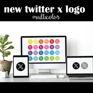 New Twitter X Logo - Digital Download - Round Icons in 26 Vibrant ...