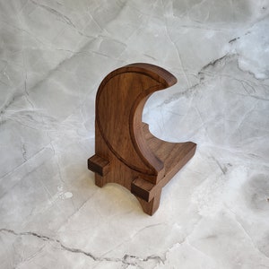 Moon Phone Holder, Cresent Moon Phone Stand, Wood Phone Holder - Etsy