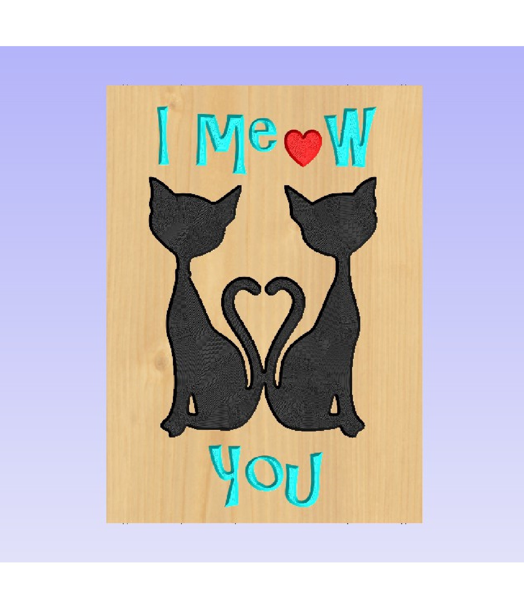Cat Sign Cat Lovers Wood Carved Animal Sign I Love You | Etsy