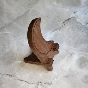 Moon Phone Holder, Cresent Moon Phone Stand, Wood Phone Holder - Etsy