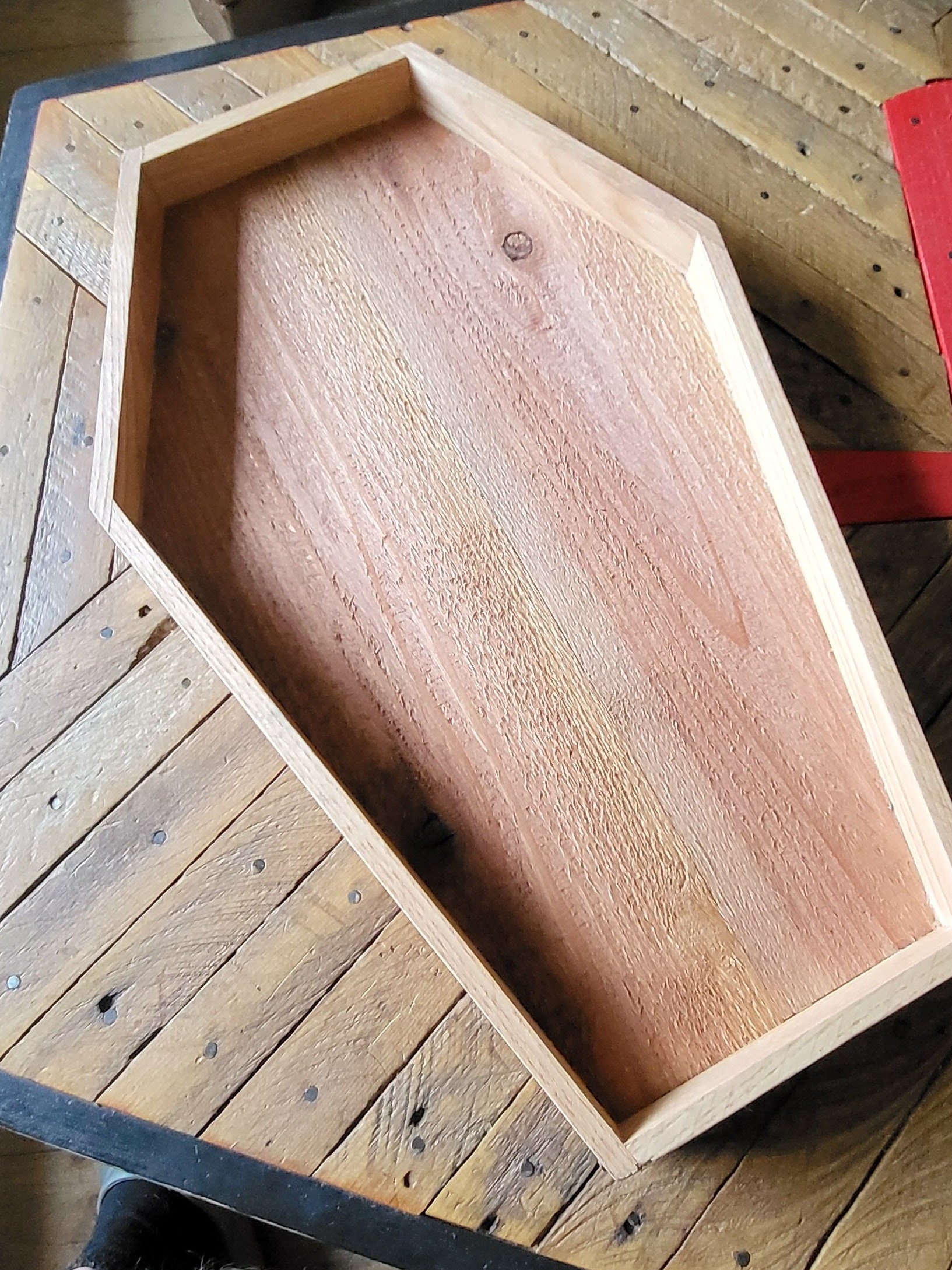 Coffin Coffee Table Tray, Reclaimed Wood Tray, Accent Table Tray, 5th ...