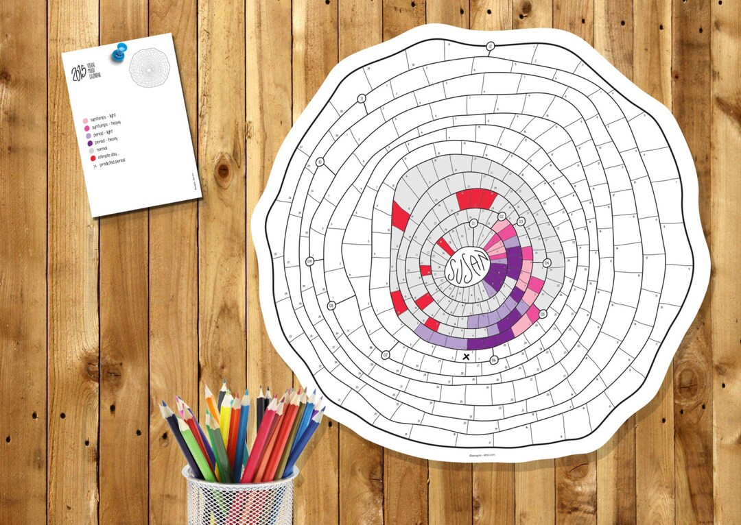 Printable FEMALE PERIOD CALENDAR - Etsy