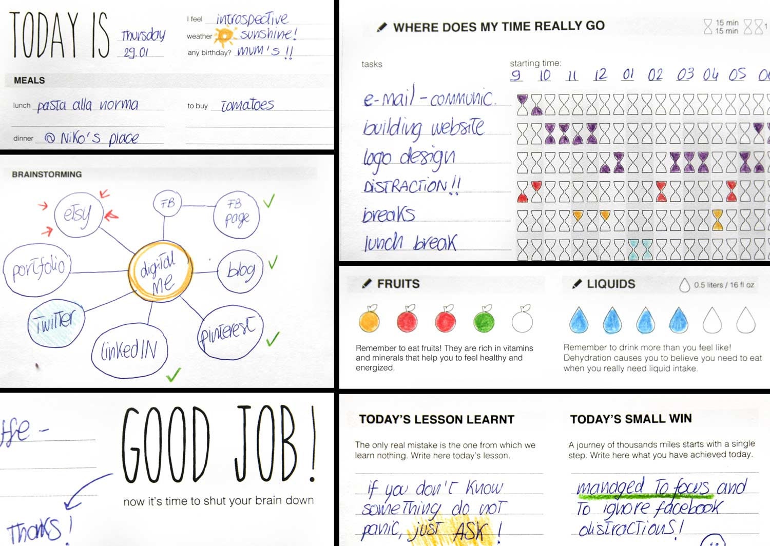 Make It Flow PRINTABLE DAILY PLANNER. Organise Your Day to Beat Mental ...