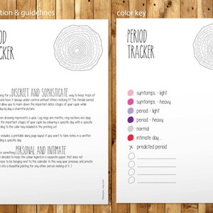 Printable FEMALE PERIOD CALENDAR - Etsy