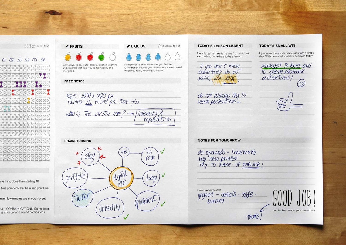Make It Flow PRINTABLE DAILY PLANNER. Organise Your Day to Beat Mental ...