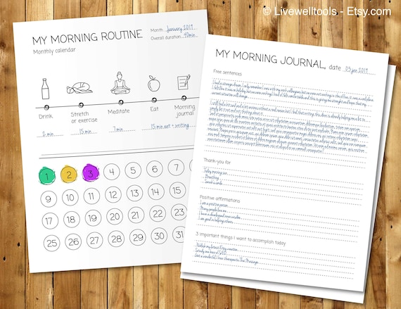 COVID QUARANTINE ROUTINE Journal Printable monthly Daily | Etsy