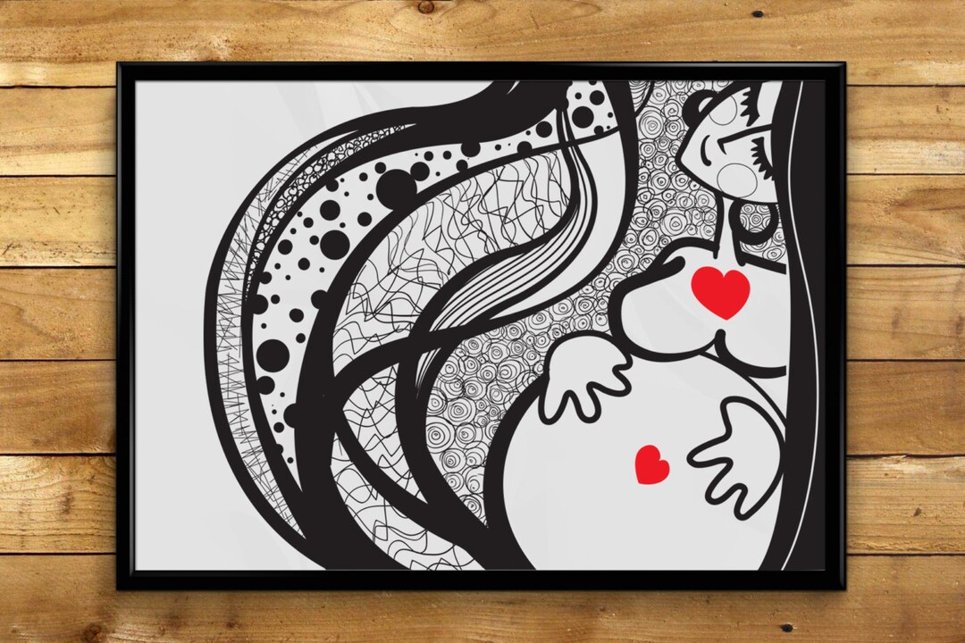 Pregnancy Printable Illustration, Pregnancy Print, Pregnancy Poster ...