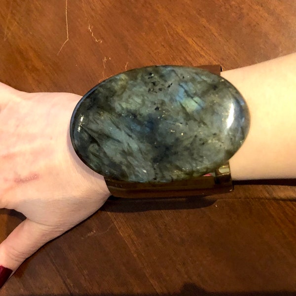 Labradorite Cuff Bracelet - Etsy