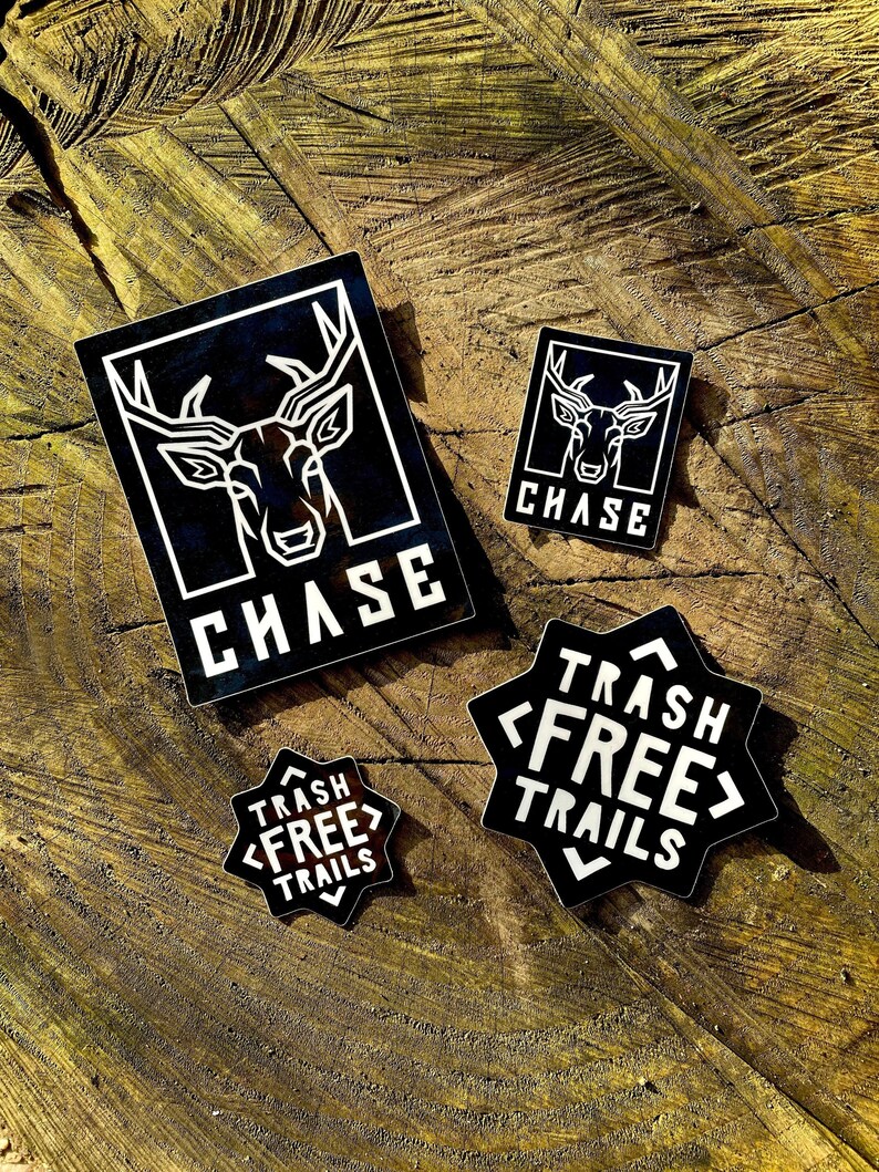 Chase Mountain Biking X Trash Free Trails Sticker Pack - Etsy