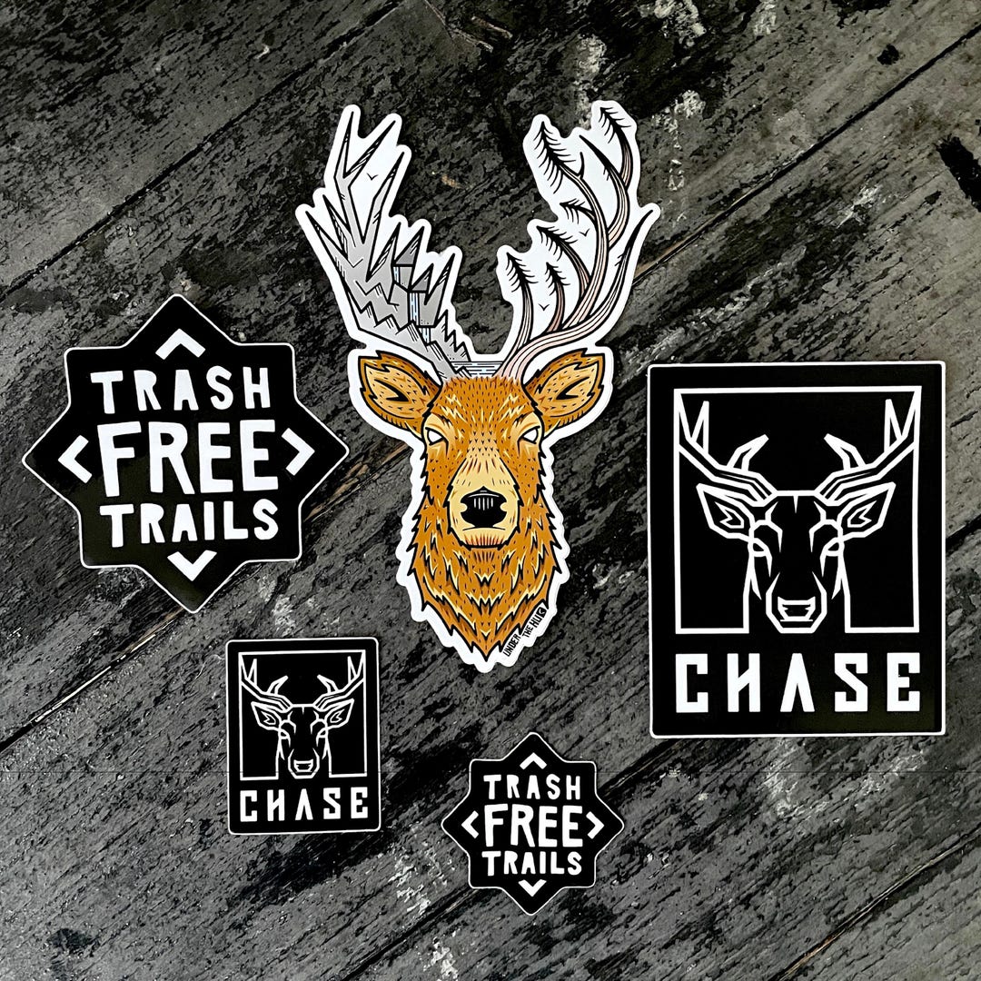 Chase Mountain Biking X Trash Free Trails Sticker Pack - Etsy