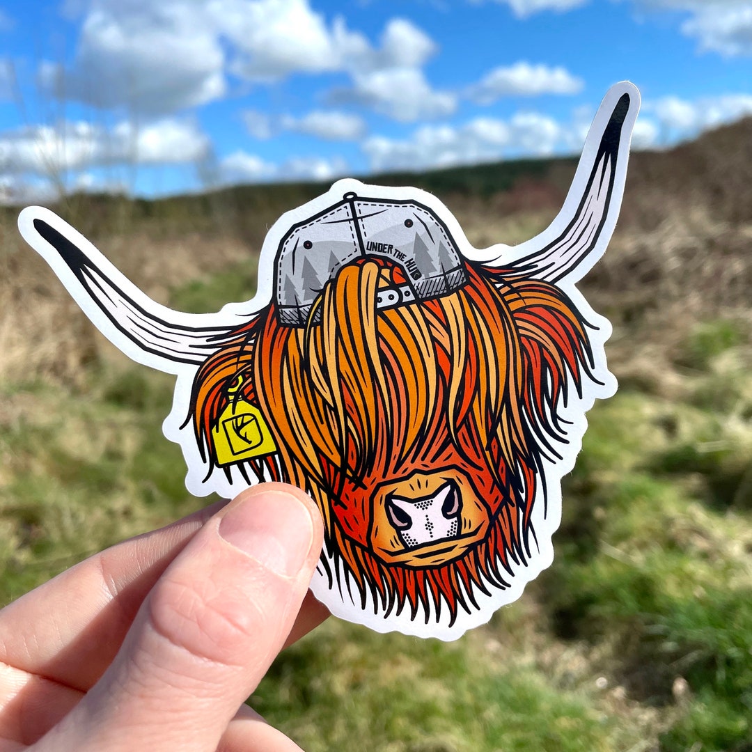 Highland Cow Sticker - Etsy