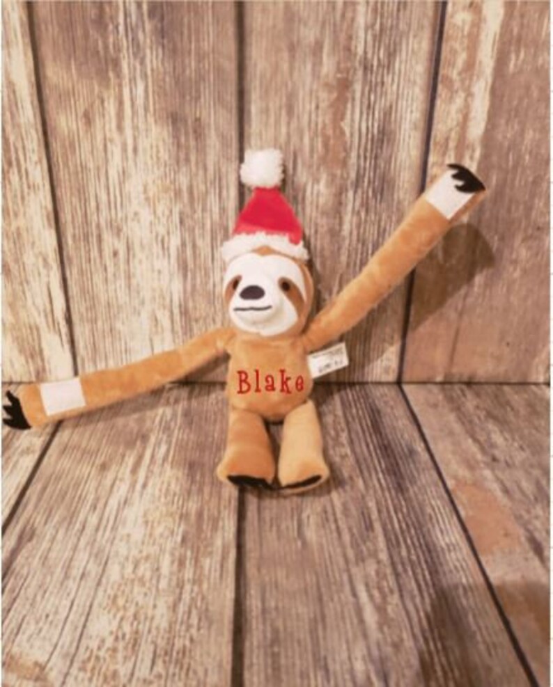 Long arm Sloth Personalized Christmas Stuffed animal | Etsy