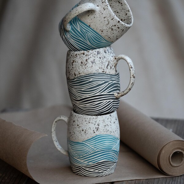 Sgraffito Mug - Etsy