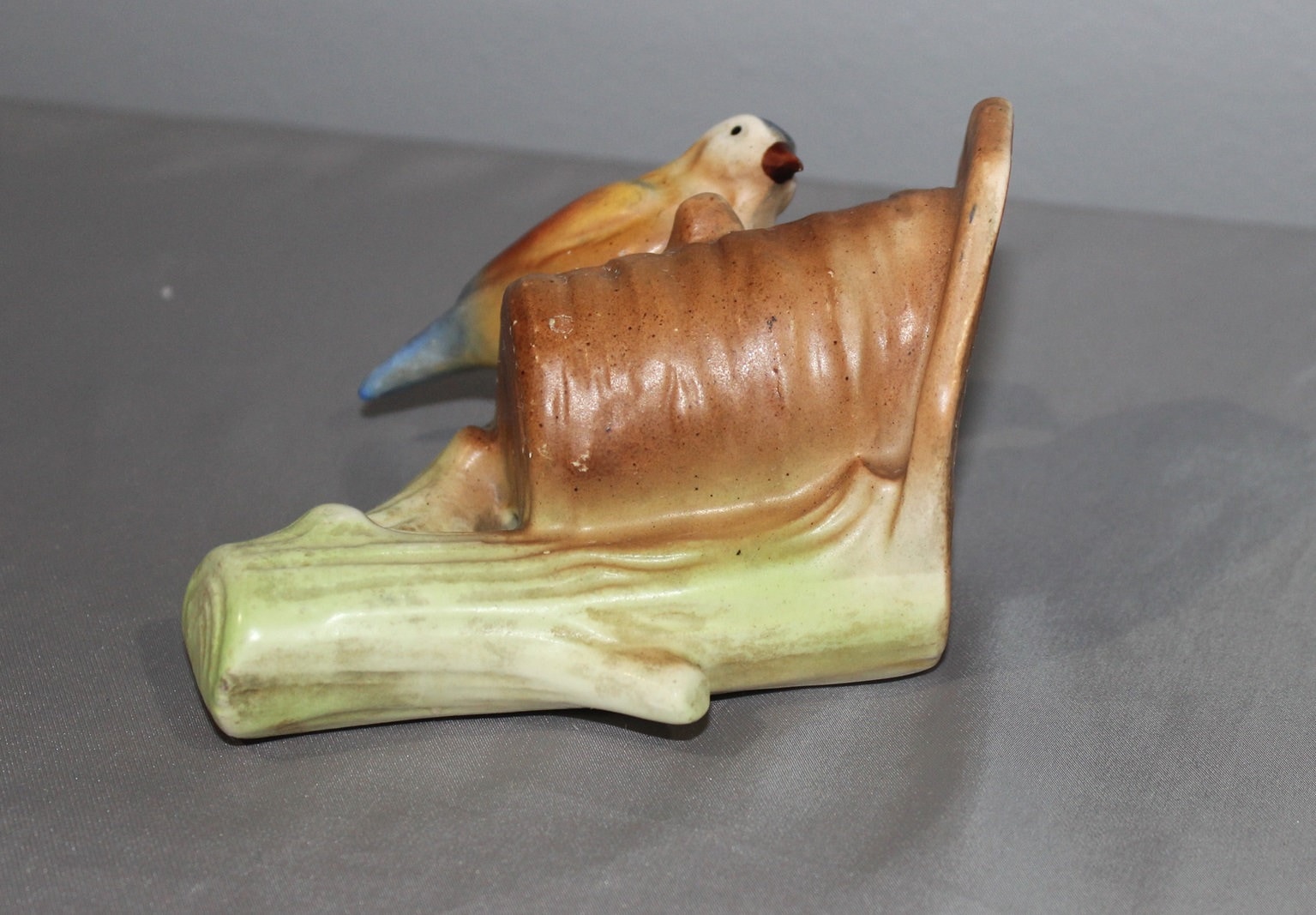 Czech Pottery Bird by Birdhouse Wall Pocket Czechoslovakia Red Dime ...