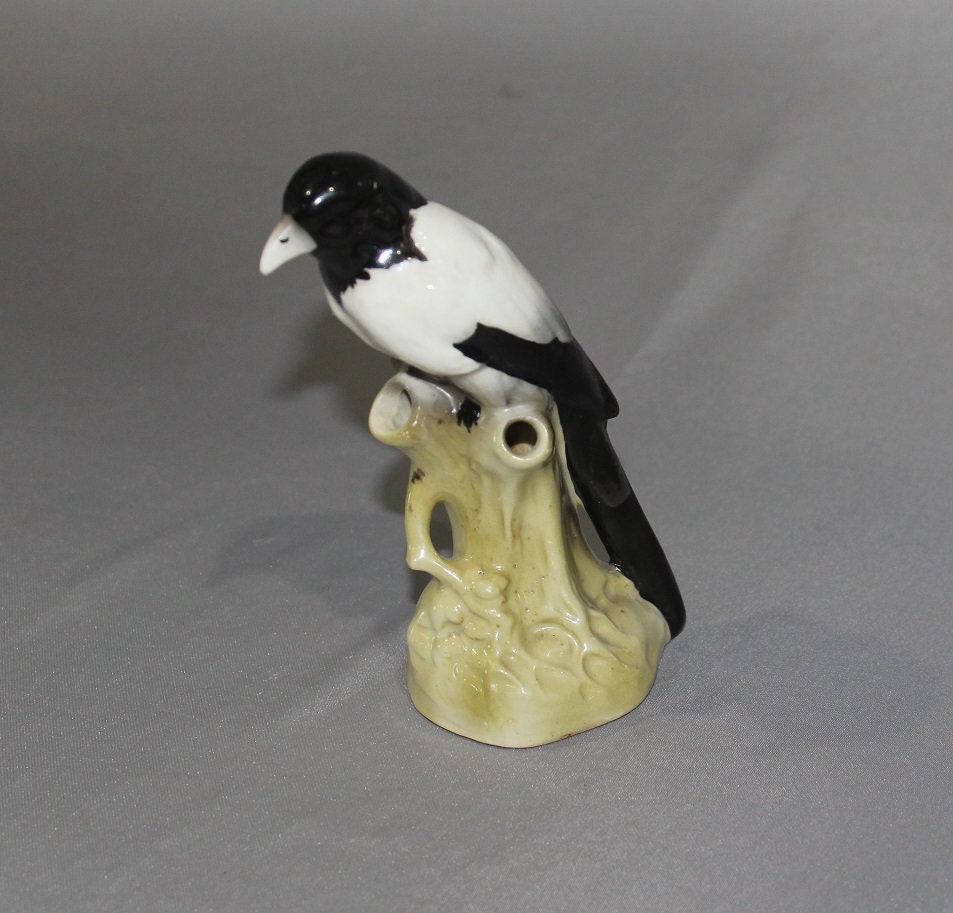 Rare Color Czech Pottery Bird on Tree Red Dime Mark Czechoslovakia - Etsy